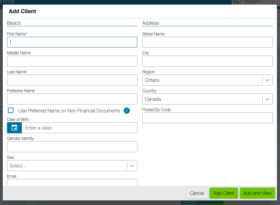 Adding Clients - owlpracticesuite